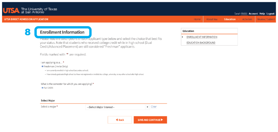 UT San Antonio Direct Admission - UT San Antonio